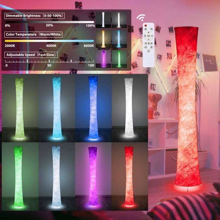 Jiubiaz LED Lampadaire colonne lumineuse RGB couleur lampadaire ...