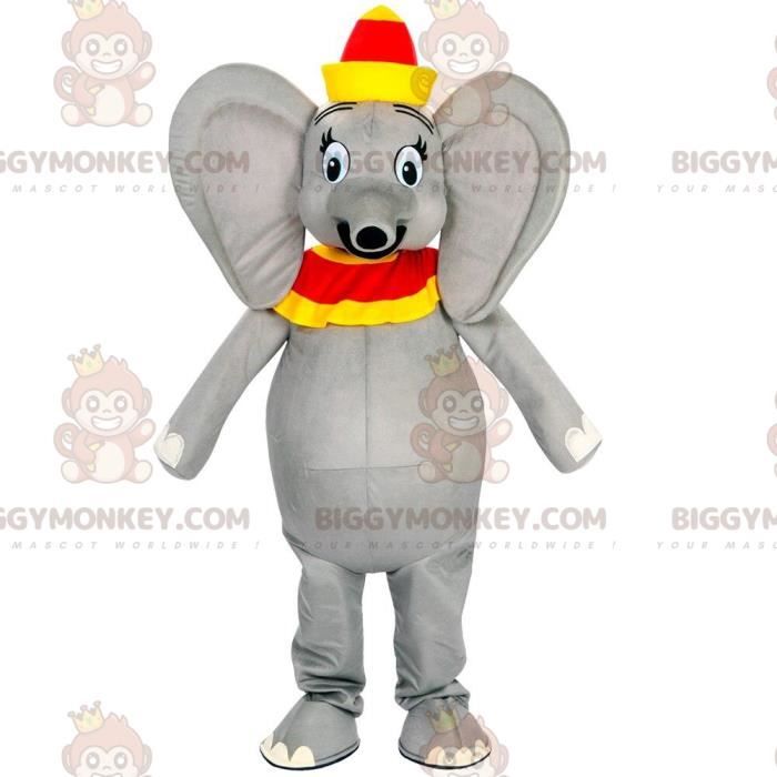 Costume de mascotte BIGGYMONKEY™ de Dumbo, le éléphant de dessin animé ...