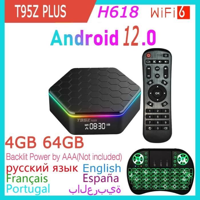 Box multimedia,boîtier Smart TV Android 12.0,Allwinner H618 Quadcore Cortex-A53,2.4G,5G,double ...