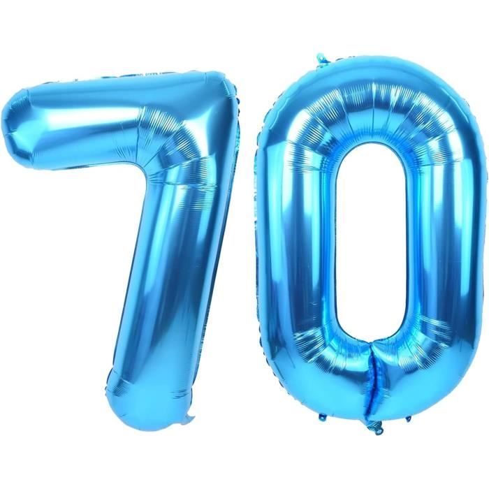 Ballon Gonflable Géant Pour Anniversaire De 70 Ans Bleu Clair Xxl 101 ...