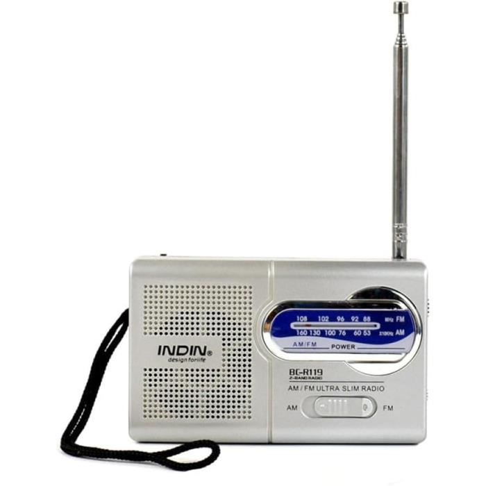 Mini antenne radio AM-FM portable télescopique récepteur mondial BC ...