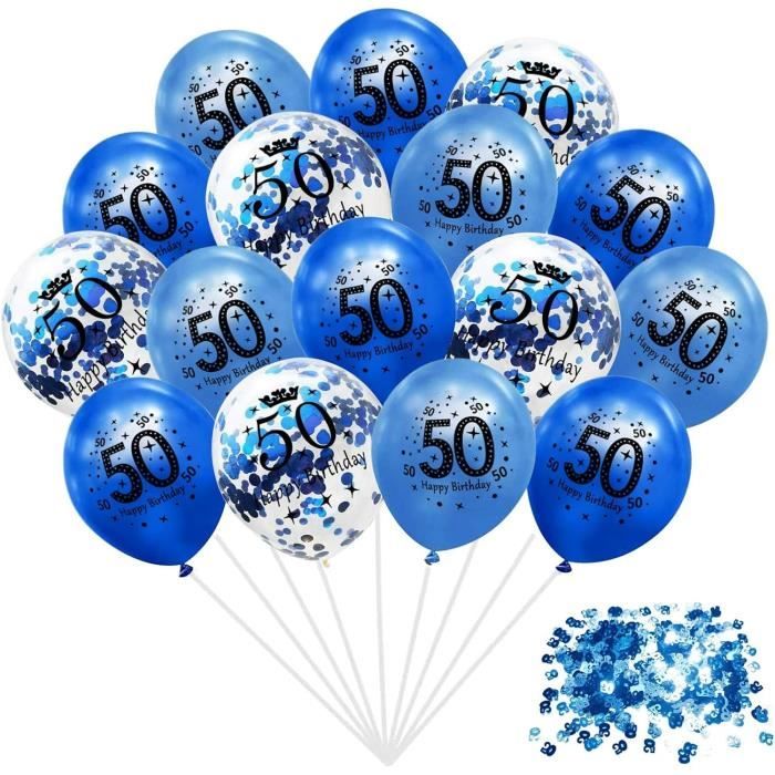 Ballon Bleu,50 Ans Homme&Femme Ballons,Décorations De Fête D ...
