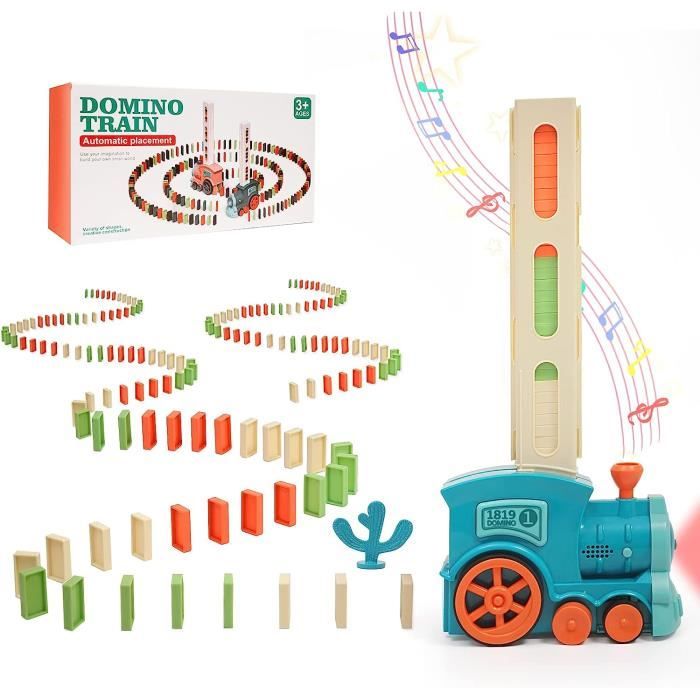 DAOUZL Train Électrique Domino, Train de Pose de Domino avec 100 Pcs ...