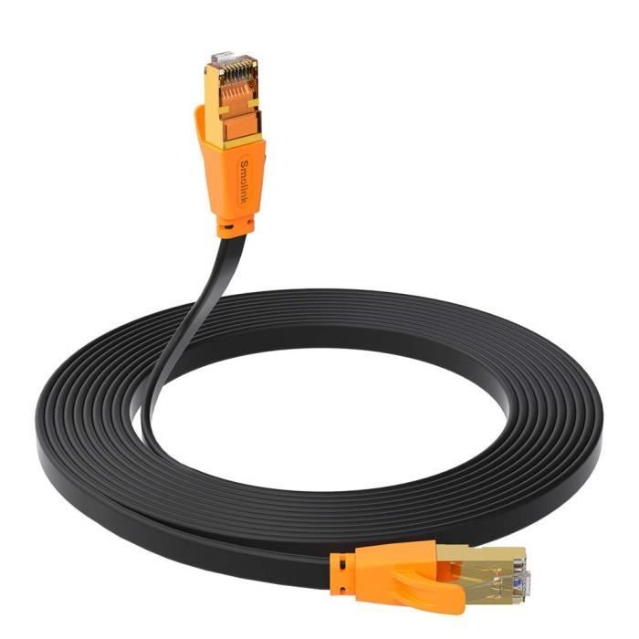 Cable Ethernet Cat 8 5 m, RJ45 Cat 8 Réseau 40Gbps 2000MHz Super Débit ...