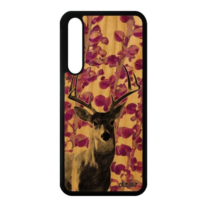 Coque pour P20 Pro bois silicone cerf animal animaux portable faon ...