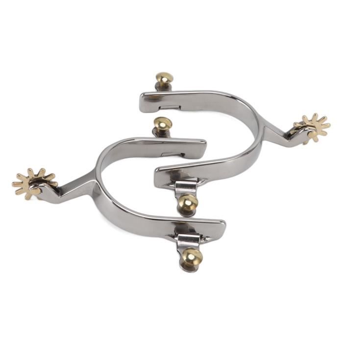 VINGVO Éperons pour chevaux 1 paire d'éperons de cheval en acier ...