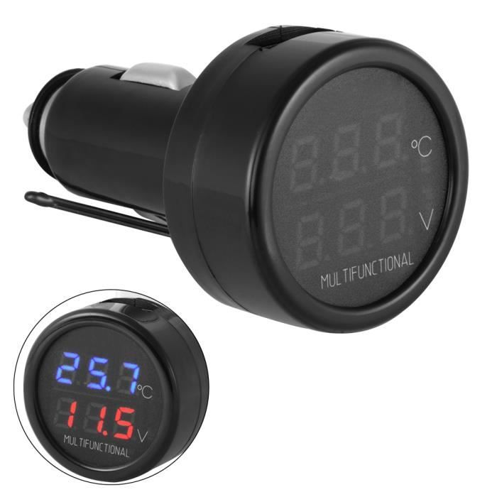XCSOURCE 3 en 1 USB Chargeur 5V-2.1A + Voltmètre Tension + Thermomètre ...