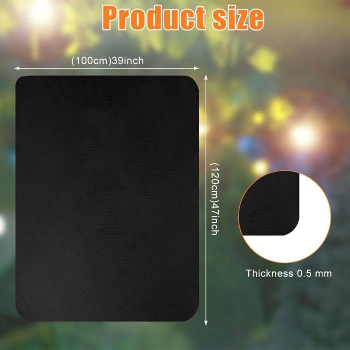 Tapis de barbecue réfractaire - Résistant à la chaleur et aux flammes ...