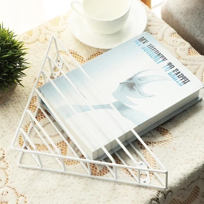 Triangle Élégant En Fer Forgé Tenture murale Rack De Stockage Magazine ...