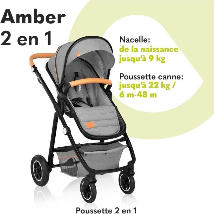 Amber 2 In 1 Poussette Multifonctionnellle, Landau, Ensemble Poussette ...