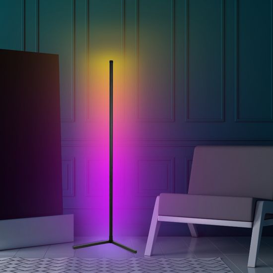 Clanmacy Lampadaire 7W LED RGB Lampadaire sur Pied Salon avec Télécommande et APP Contrôle ...