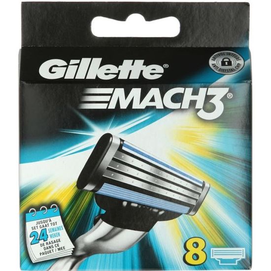 GILLETTE Lame Mach 3 par 8 - Cdiscount Au quotidien