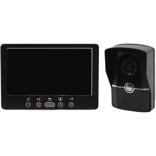 Sonnette Vidéo, 2 Unités Ac100V‑240V Caméra De Sonnette Vidéo Noir 16 ...