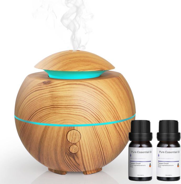 Diffuseur d'Huiles Essentielles 180ml, Arôme Diffuseur Ultrasonique ...