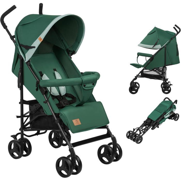 LIONELO Elia poussette canne à 15 kg, réglage du dossier jusqu’à la ...