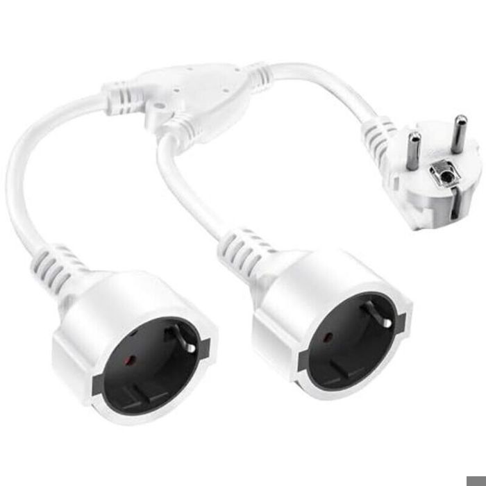 Fiche double pour prise, fiche double 16A/250V/Max, rallonge courte ...