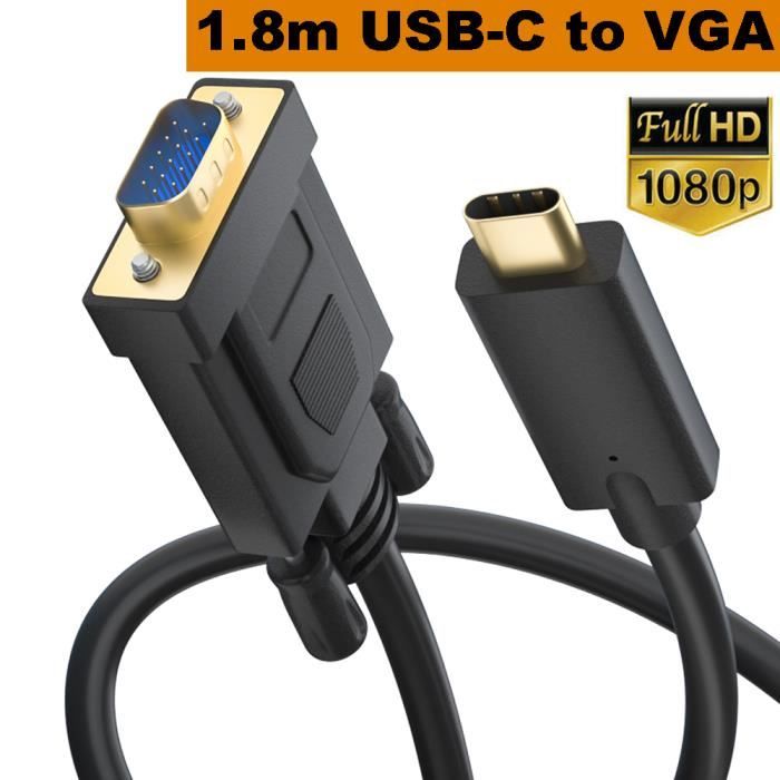 C vers VGA mâle 1.8M choisir le modèle Câble de moniteur Thunderbolt 3 ...