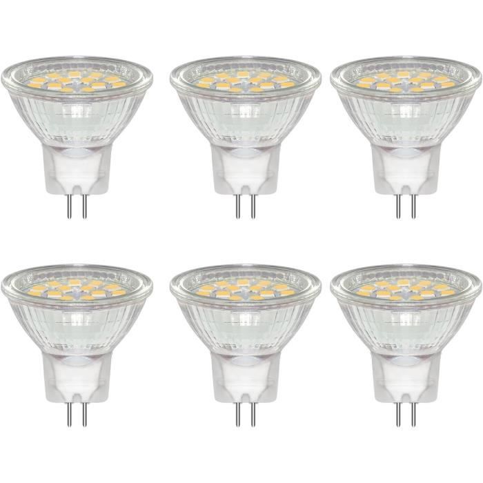 Lot De 6 Ampoule Gu4 Led 3w Spot Blanc Neutre 4000k Équivalent 20w