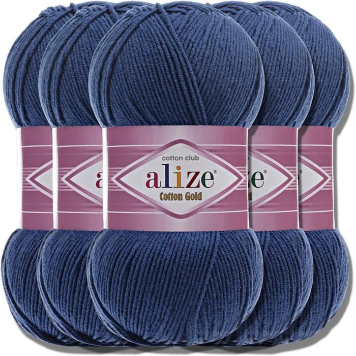 Alize Lot de 5 pelotes de laine turque de qualité supérieure en coton ...