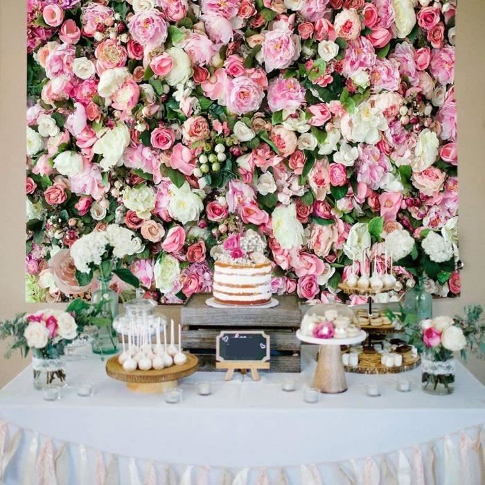 Daniu 6x6ft Rose Fleurs Mur Fond Vinyle Photographie Décors Nouveau-nés ...