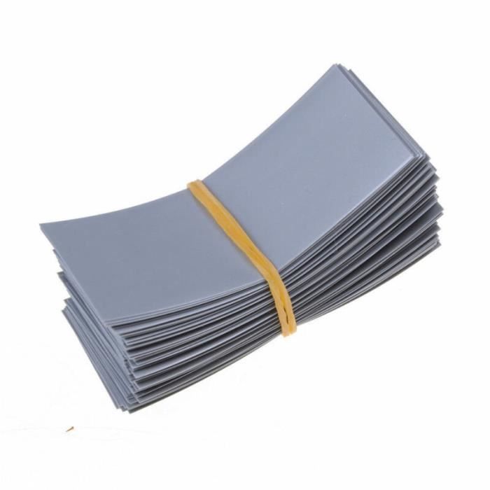 Tube rétractable en PVC - ZP - 100 pièces 18650 - Gris - Haute qualité ...
