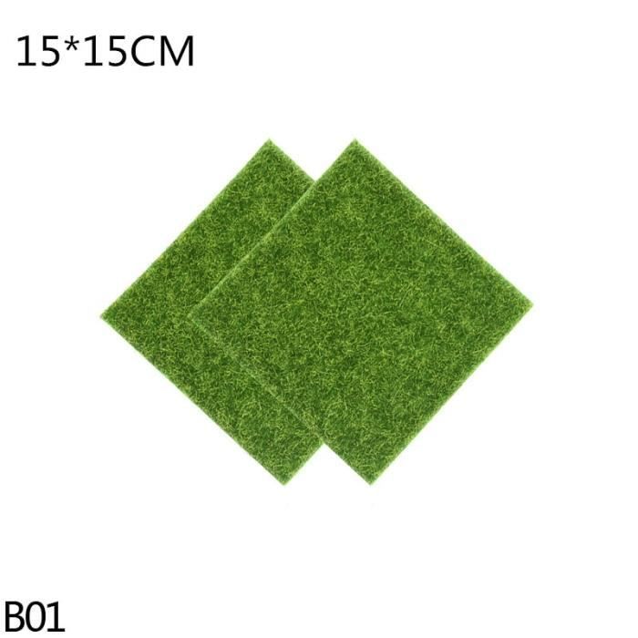Décoration florale,Tapis de gazon artificiel 15cm-30cm, 1 pièce, Simulation de mousse de gazon ...