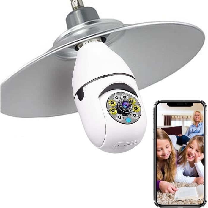 E27 Caméra À Ampoule - 1080P Ampoule Caméra De Sécurité, Bulbe Caméra ...