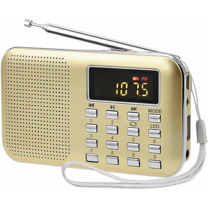 Radio Portable Pr11,Radio À Transistor Am Fm Rechargeable Avec Lampe De ...