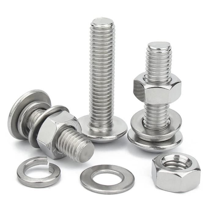 Bouoacoua Vis Boulon Inox Ecrous Et Rondelles Assortiment Kit Vis A ...