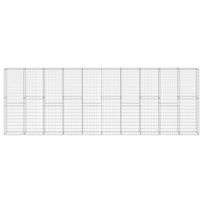 Mur de soutènement - Moh - Gabion - Acier galvanisé - 600 x 30 x 200 cm ...