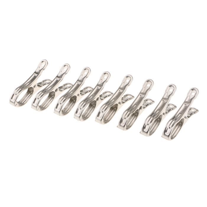 Épingles à linge - HOMYL - 8 pièces - Acier inoxydable - 90x12 mm ...