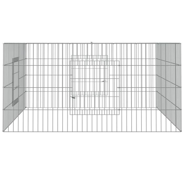 Cage à lapins - SALUTUYA - JY1102 - Fer galvanisé - Argent - 110 x 110 x 55 cm - Cdiscount