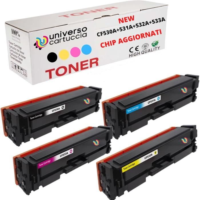 Compatible Kit De Toner Cf530A Cf531A Cf532A Cf533A 205A Pour ...
