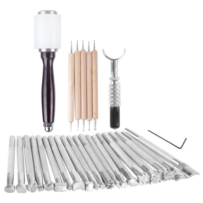 TMISHION outil d'artisanat du cuir Bricolage fait à la main estampage ...