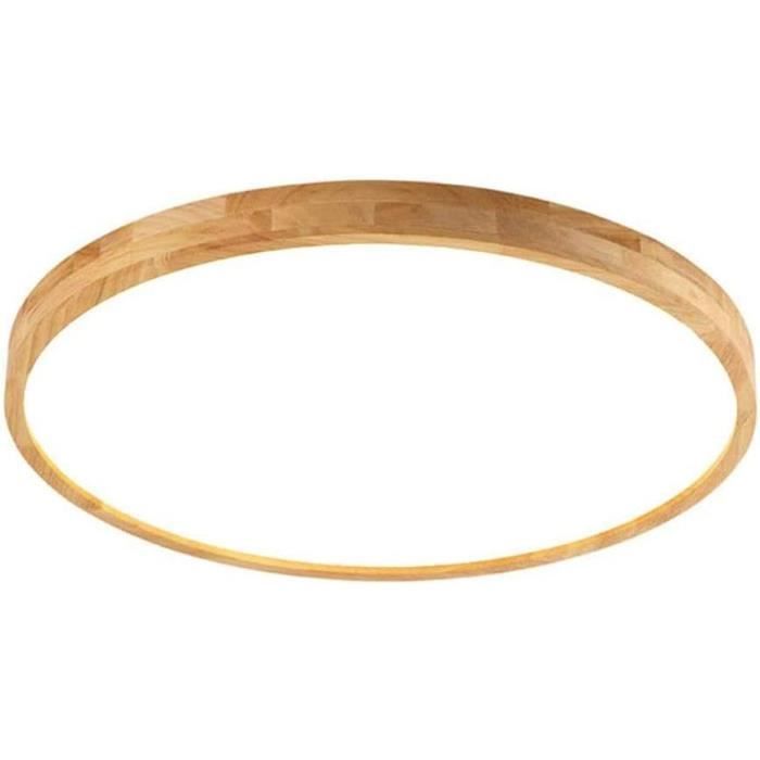 Plafonnier Led Lampe En Bois Lumière Ronde Plafonnier En Bois Éclairage ...