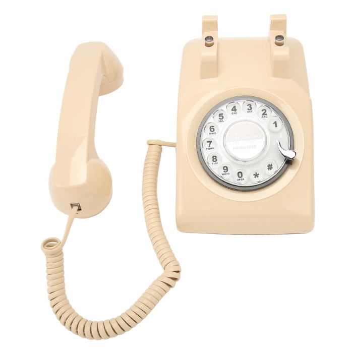 YUM Téléphone rotatif rétro Téléphone fixe rétro rotatif, Vintage, à l ...