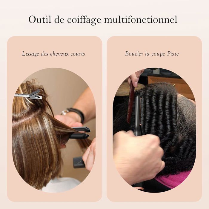 Mini lisseur en céramique KAL 2 en 1,90–210 °C,double tension,pour ...