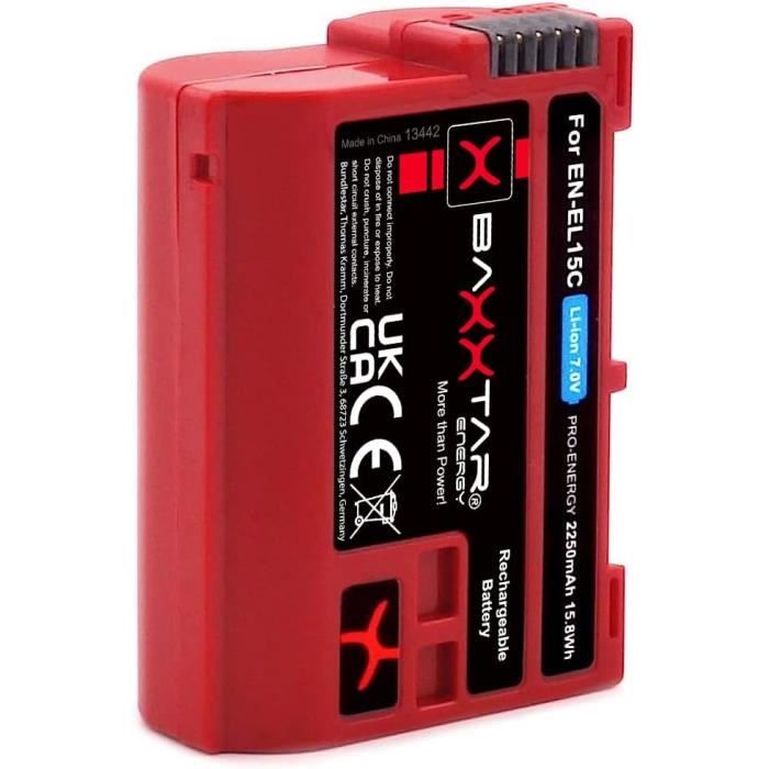 Pro EN-EL15c 2400mAh Pack de Batteries Compatible avec Nikon Z5 Z6 II ...