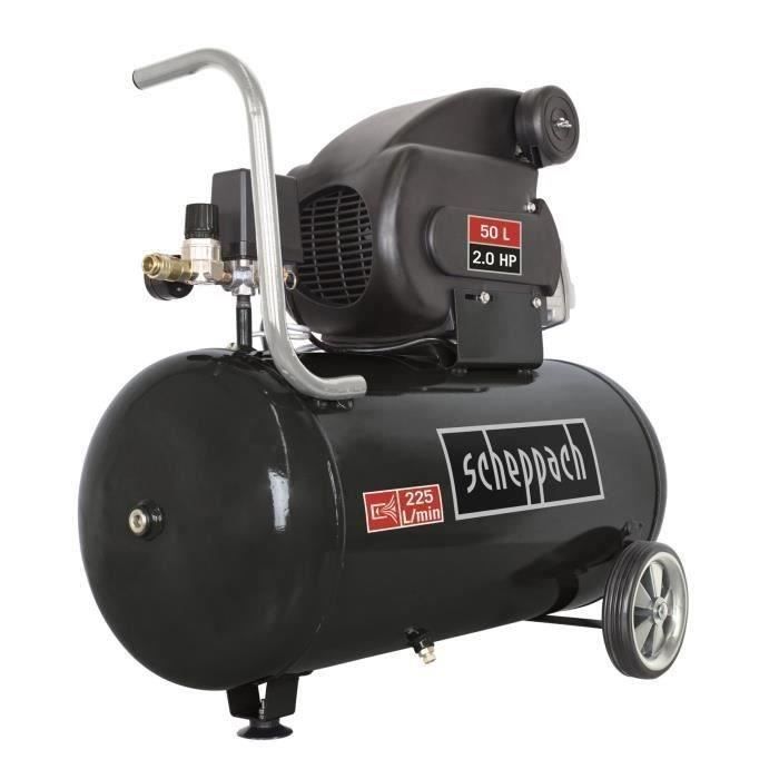 SCHEPPACH Compresseur 50L - 10 bar lubrifié HC60 Black Edition - Livré ...