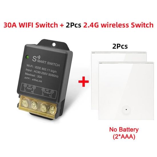 Ewelink-Commutateur de disjoncteur intelligent haute puissance,1 canal,Wi-Fi,entrée AC 110V 220V ...