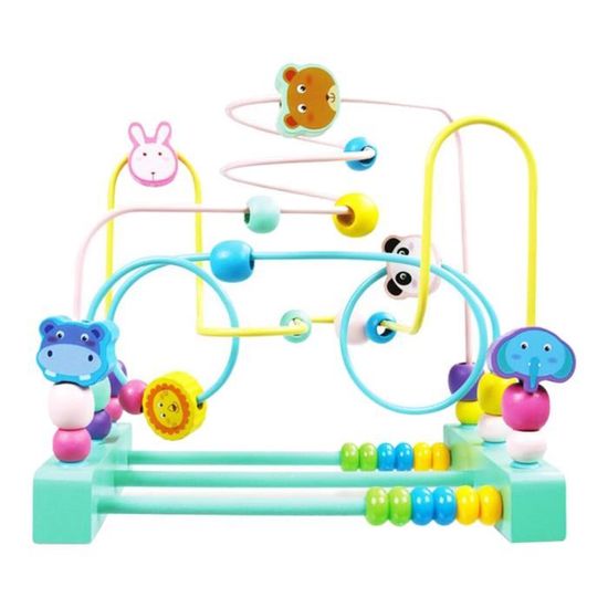 Circuit de Motricité Labyrinthe En Bois Perles Rond Puzzle Jouet Educatif Grande Taille ...