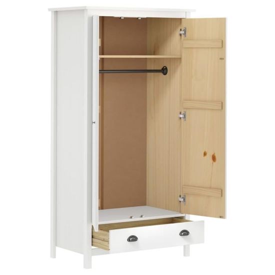 Garde-robe - PWSHYMI - Hill - 2 portes - Bois massif - 89x50x170cm ...