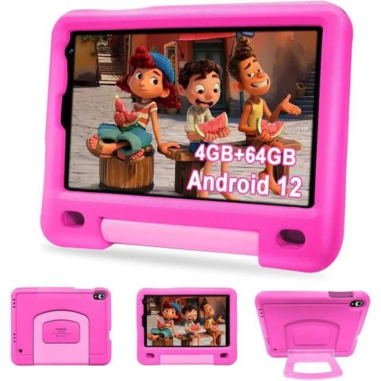 Tablette Tactile Android 12 Gms, Tablette Enfants 8 Pouces, 4Go Ram+ ...