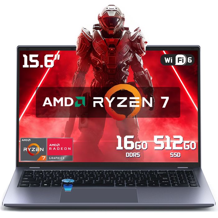 PC Portable Gaming-Ryzen 7 6800H (Jusqu'à 4,75 Hz)-DDR5-16Go RAM-512Go ...