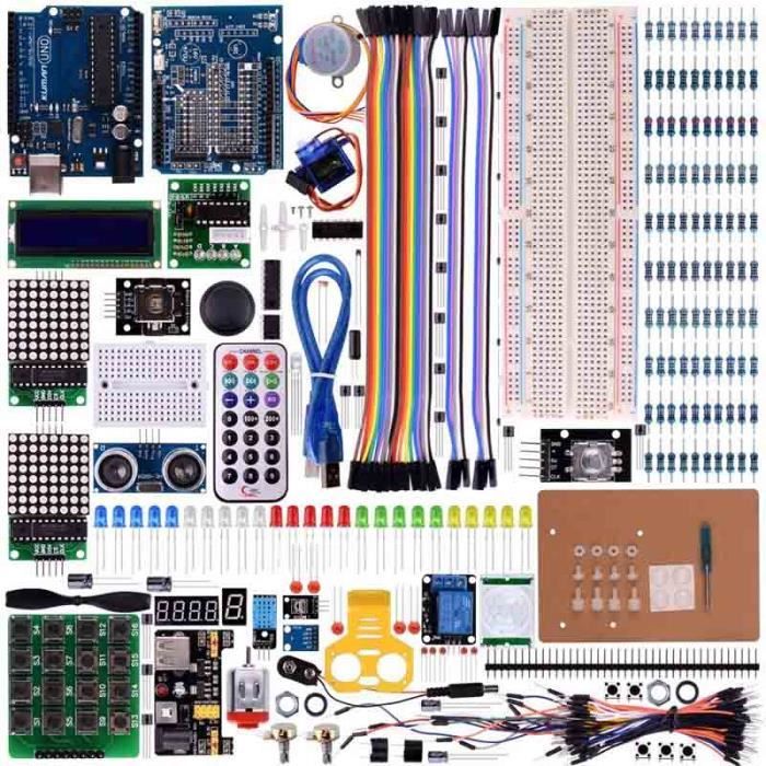 Projet pour Arduino UNO R3 Nano Mega2560 Mega328, kit de démarrage avec ...