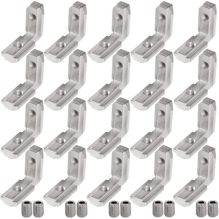 20 Pièces Supports De Raccord D’Angle Intérieur Avec Vis Joint À Angle ...