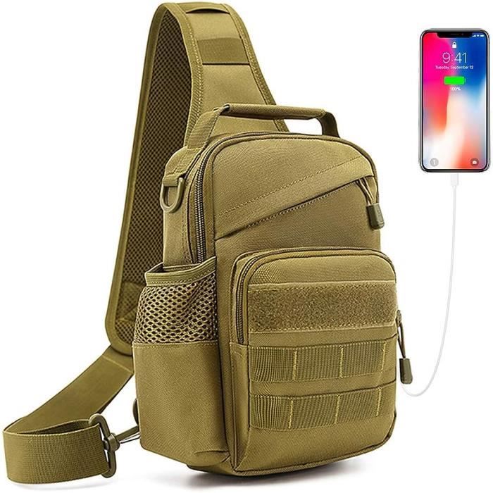 Sac De Poitrine Sacoche Bandoulier Tactique Molle Homme Sacs À ...