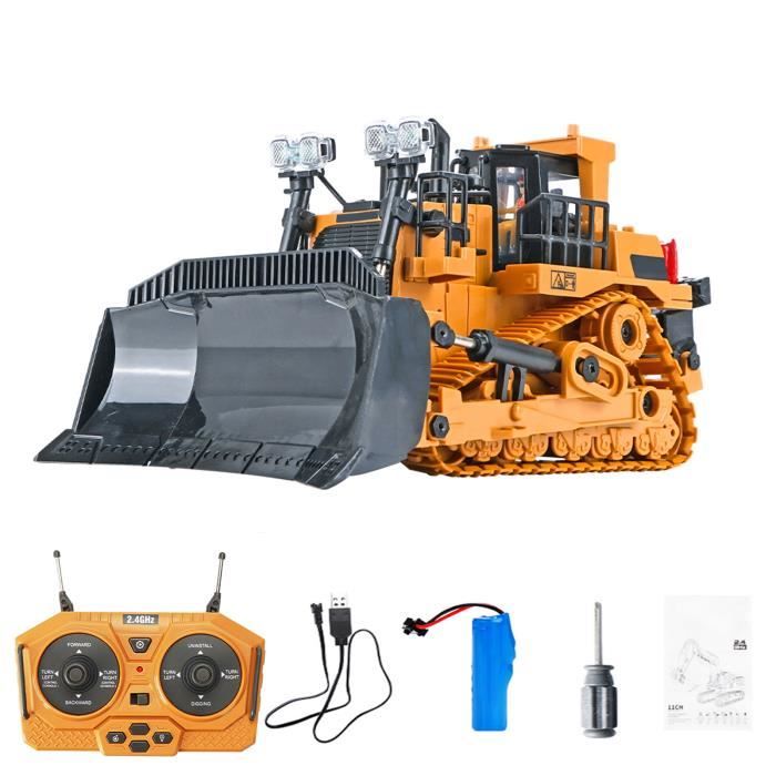 Bulldozer -1battery - RC Excavator 1-20 11CH 2.4GHz Télécommande RC Car ...