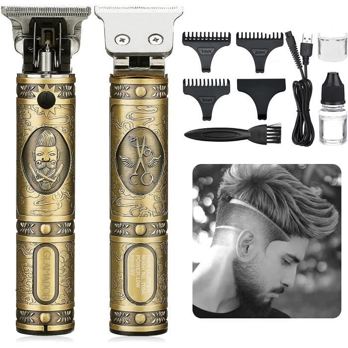 Tondeuse à Cheveux Professionnelle- Tondeuse Cheveux Hommes USB Rechargeable sans Fil-Tondeuse ...