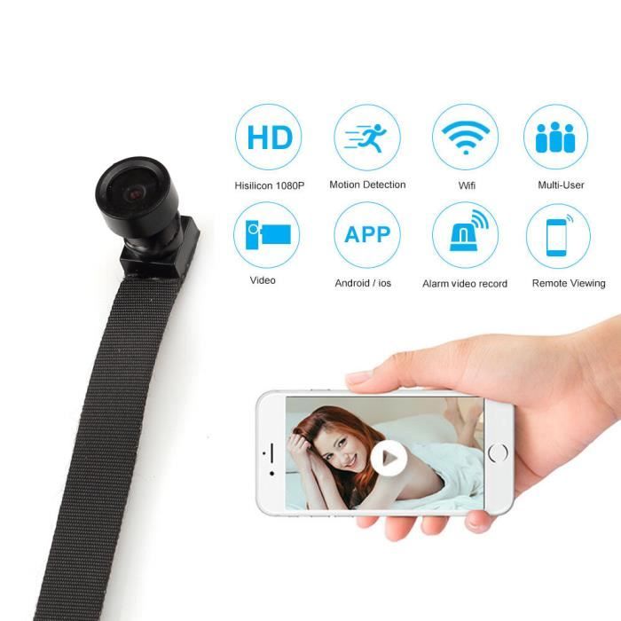 Caméra miniature,Mini caméra de corps WiFi HD 1080P, caméscope vidéo ...